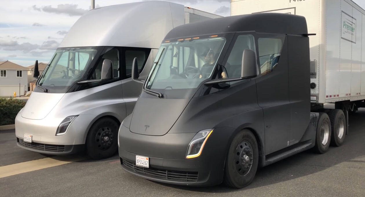 Tesla Semi Prototypes Spied At Supercharger Station | Carscoops