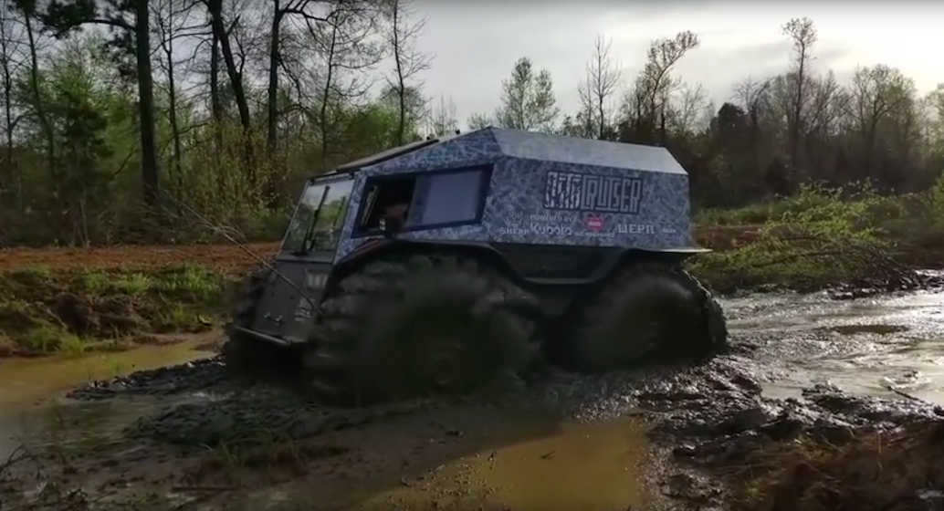 Russia’s Unstoppable Sherp ATV Meets Texas Clay, Gets Stuck | Carscoops