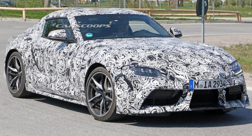 2019 Toyota Supra Sports Two Tone Wheels In Latest Spy Photos Carscoops 2019 Toyota Supra Sports Two Tone Wheels In Latest Spy Photos Carscoops