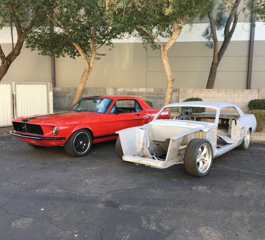 This ’68 Ford Mustang Is Getting A Twin-Turbo Ferrari V8 | Carscoops