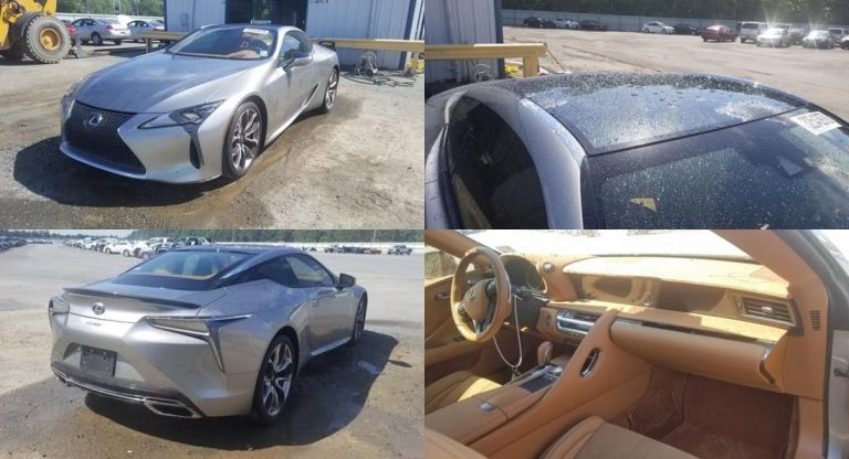 This Hail Damaged Lexus LC500 Could Be A Quite A Bargain | Carscoops