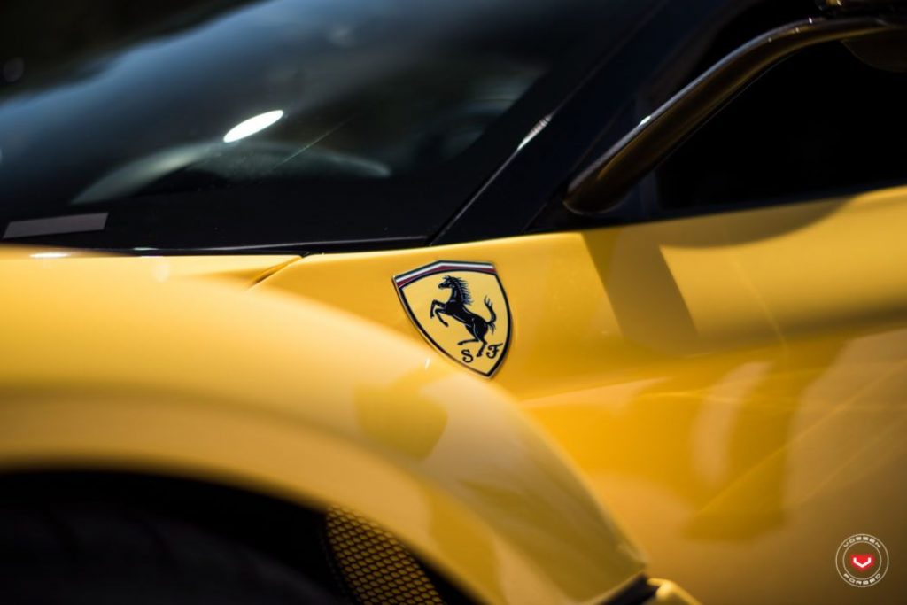Yellow Ferrari LaFerrari Matches Black Roof With Satin Black Wheels ...