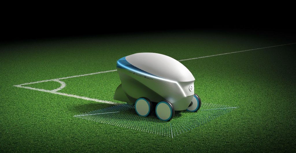 Nissan’s Autonomous Robot Will Draw A Football Pitch For You | Carscoops