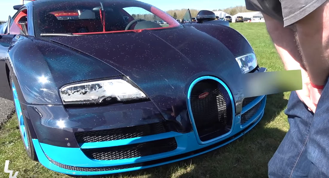Crashed Bugatti Veyron Super Sport