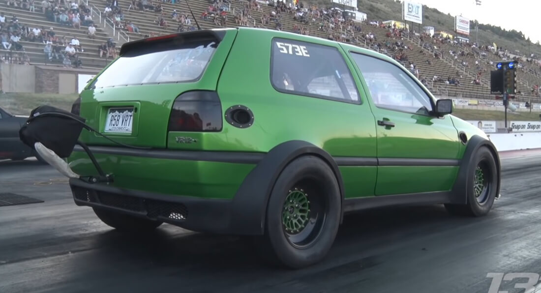 Dual-Engine VW Golf With 1,600HP Is Built To Devour The Drag Strip ...