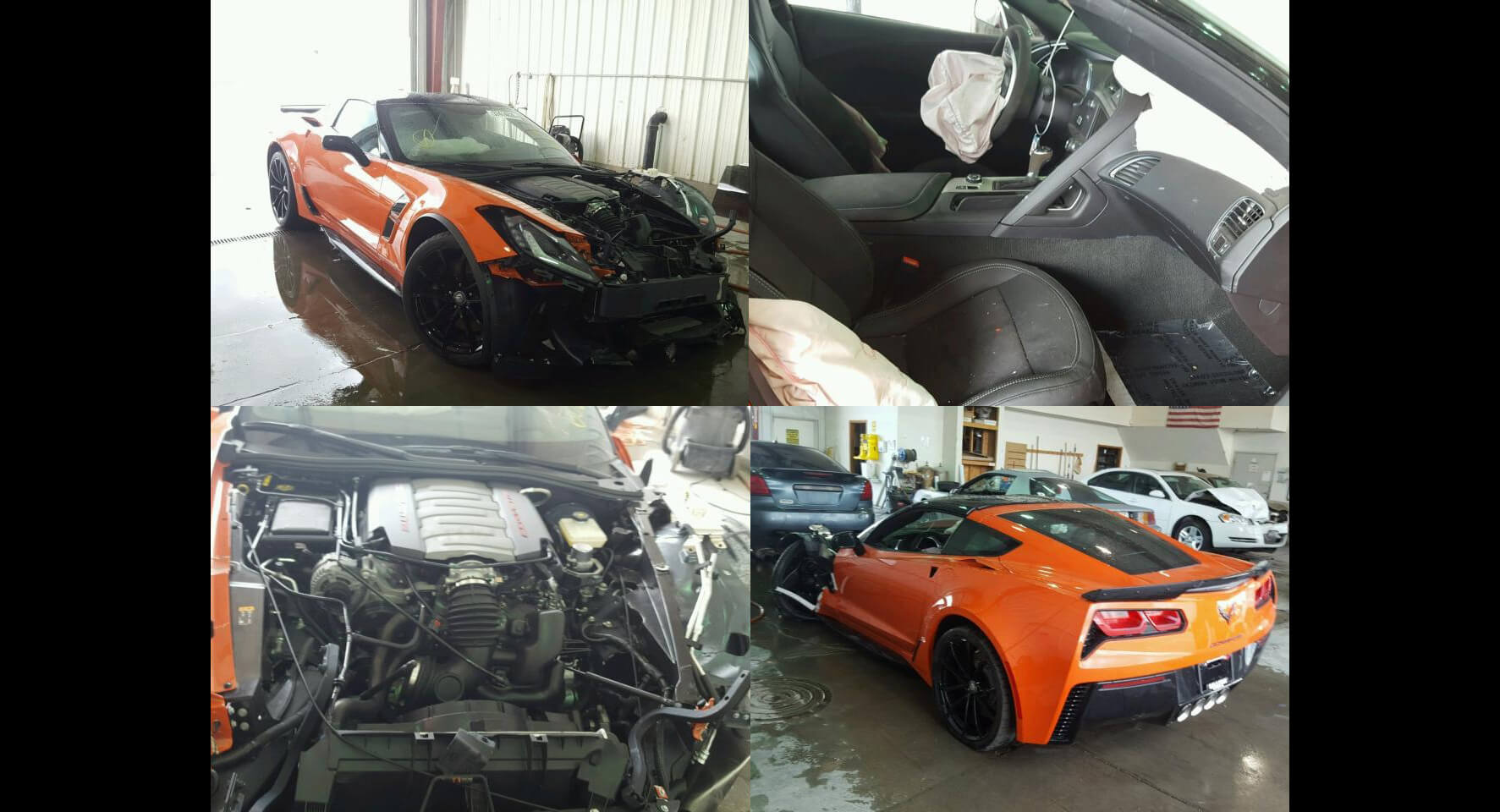 Crashed Corvette Grand Sport With 15 Miles On The Odo Looking For A ...