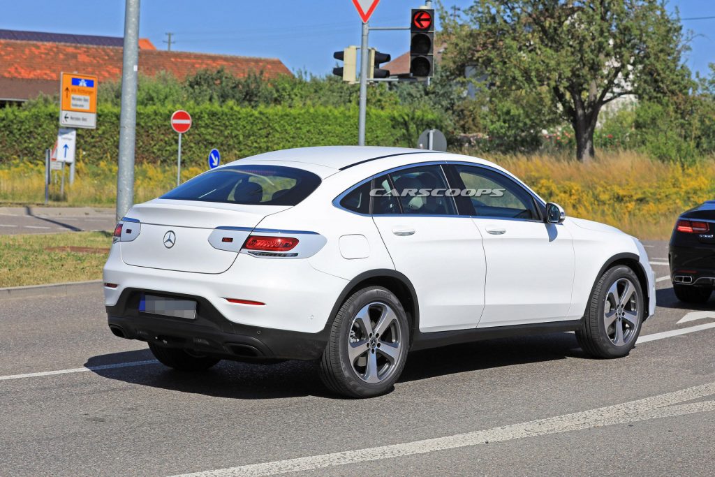 Facelifted Mercedes GLC Coupe Spied With New Headlights | Carscoops