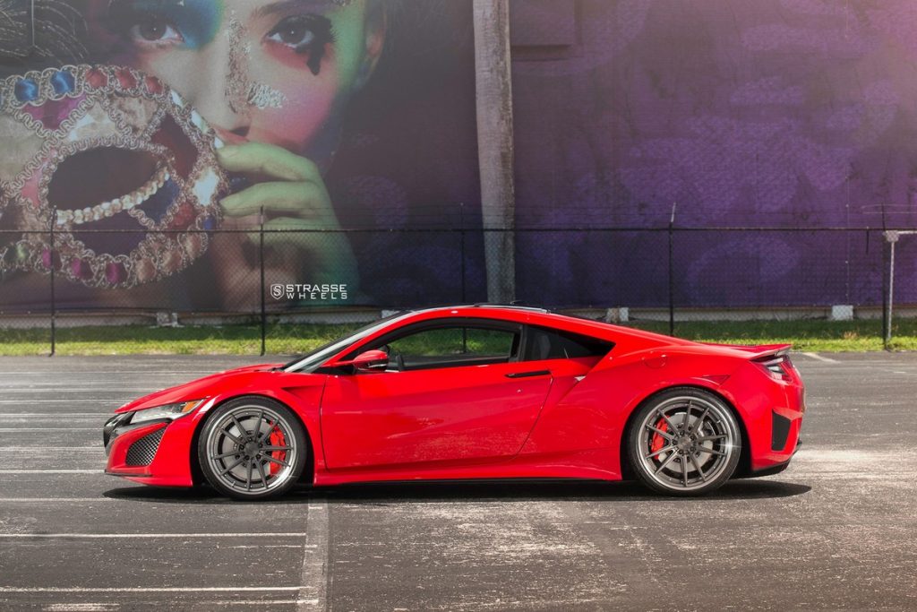 Acura NSX Looks Killer With Strasse Wheels And Curva Red Paint | Carscoops