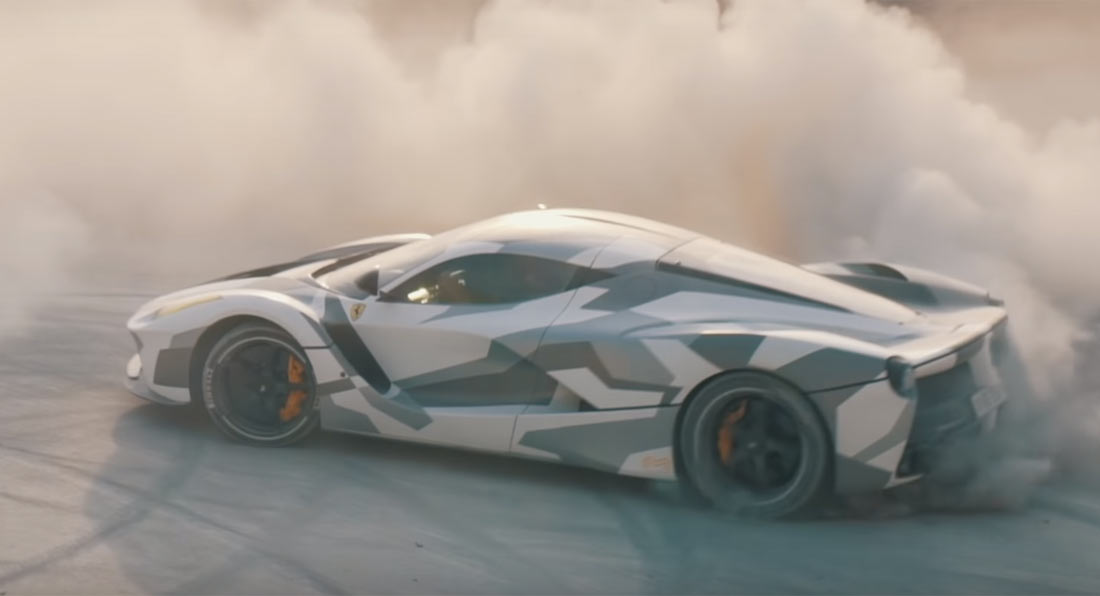 Camo’d Ferrari LaFerrari Goes On A Very Dirty Drifting Adventure ...
