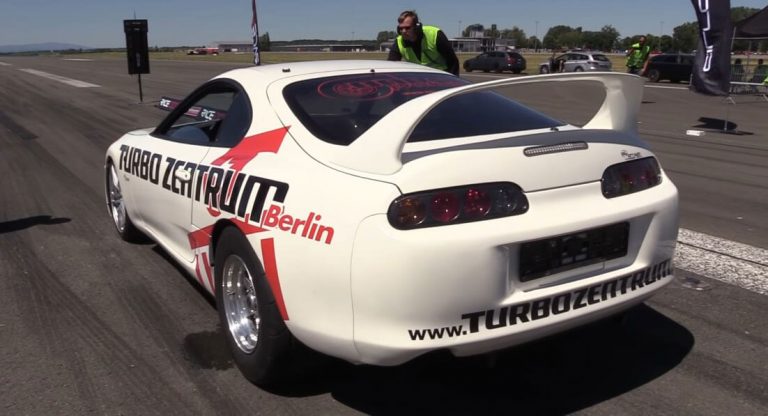 Watch A 1,400 PS Toyota Supra Hit 200 MPH In A 1/2-Mile Sprint | Carscoops