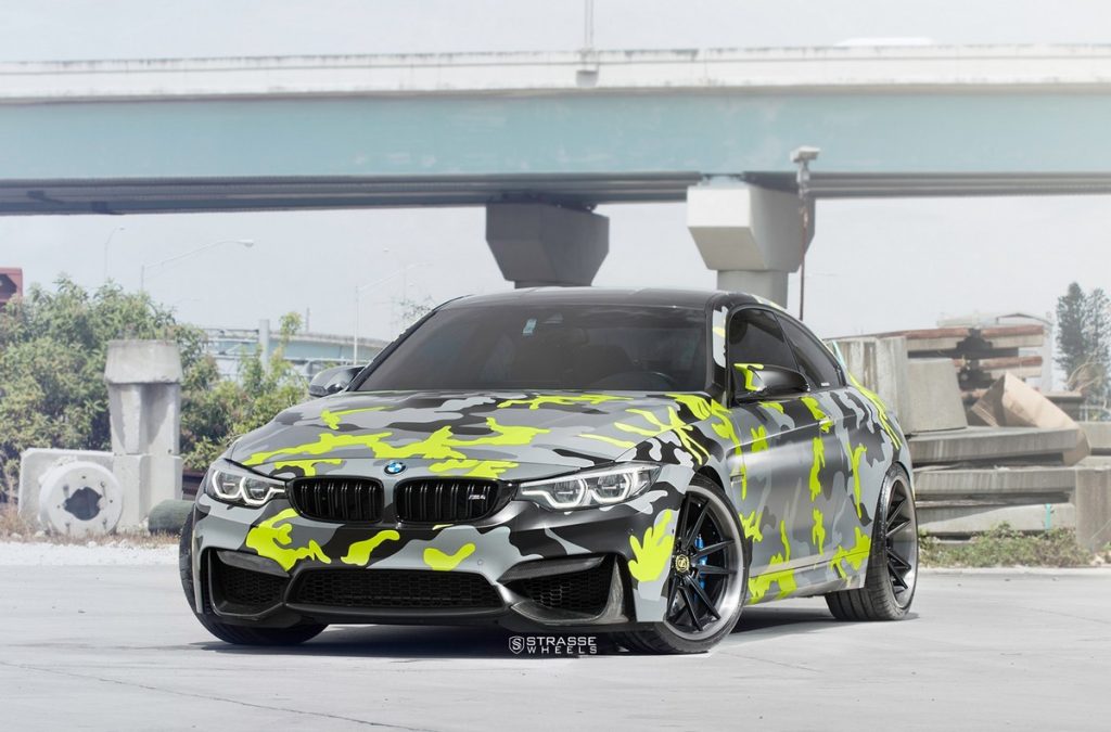 BMW M4 Coupe Gets A Colorful Camo Wrap And New Wheels | Carscoops