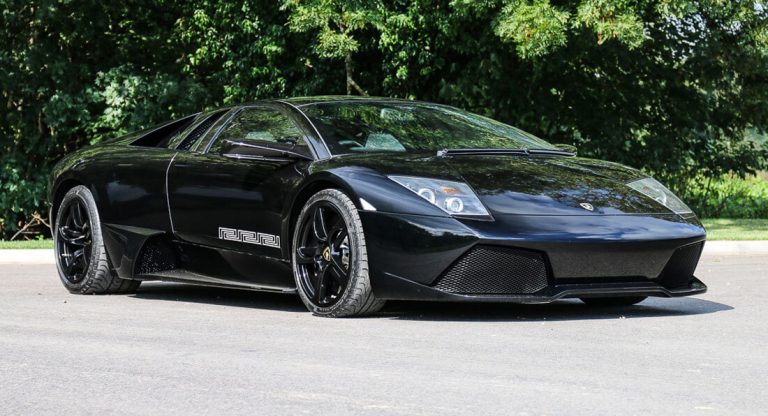 Show Up At Fashion Shows In A Rare Lamborghini Murcielago Versace ...
