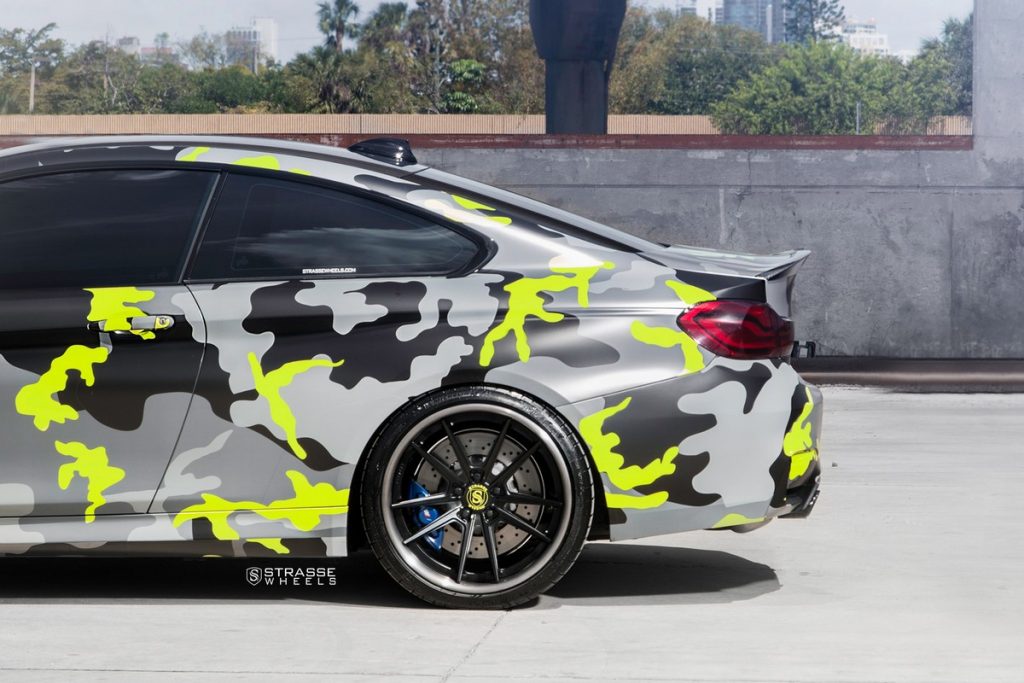 BMW M4 Coupe Gets A Colorful Camo Wrap And New Wheels | Carscoops