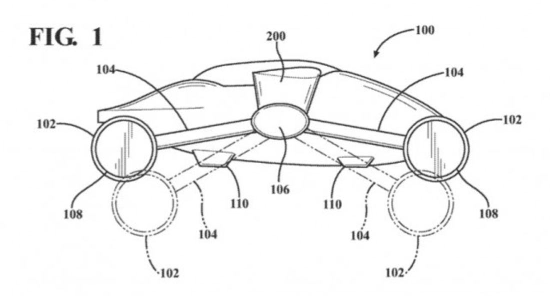 Toyota Files Patent For Flying Car With A Weird Wheel Operation | Carscoops