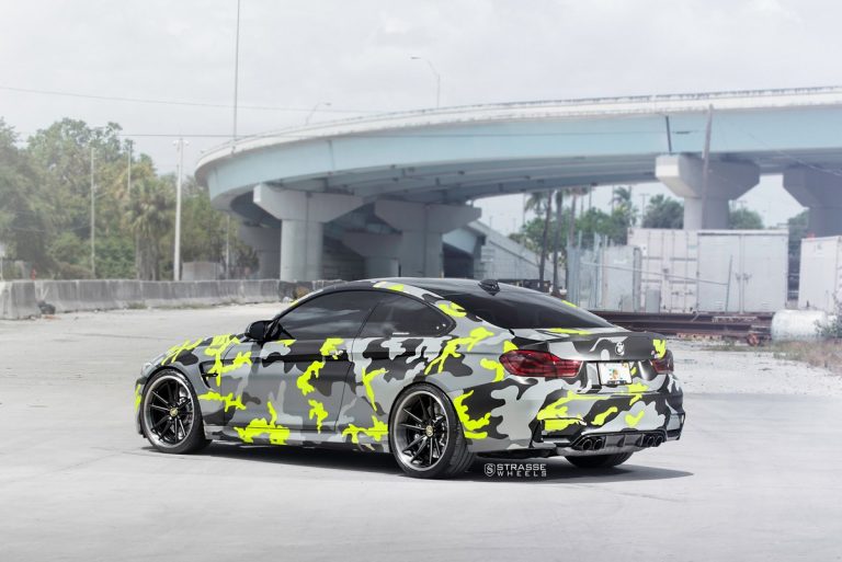 BMW M4 Coupe Gets A Colorful Camo Wrap And New Wheels | Carscoops