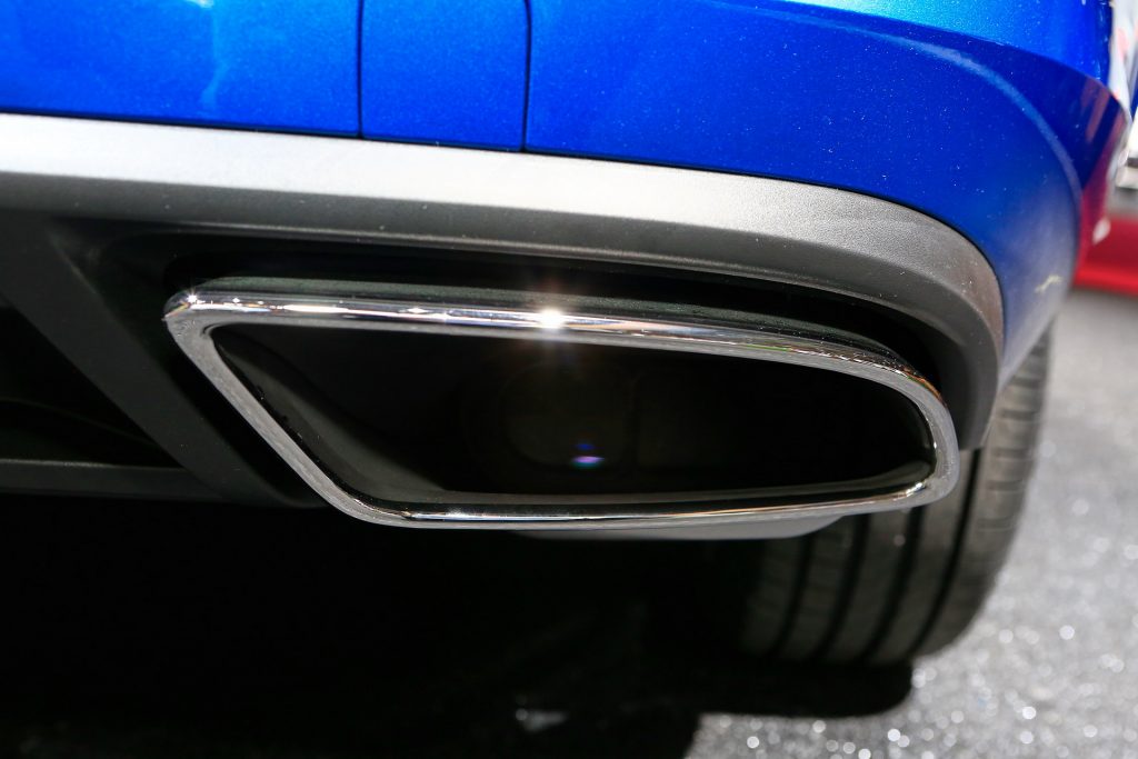 The Fake Exhaust Holes Of The Paris Auto Show Floor | Carscoops