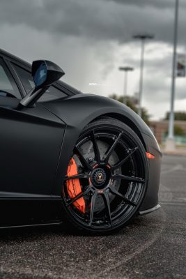 Stealthy Looking Lambo Aventador Tries Custom Wheels For Size | Carscoops