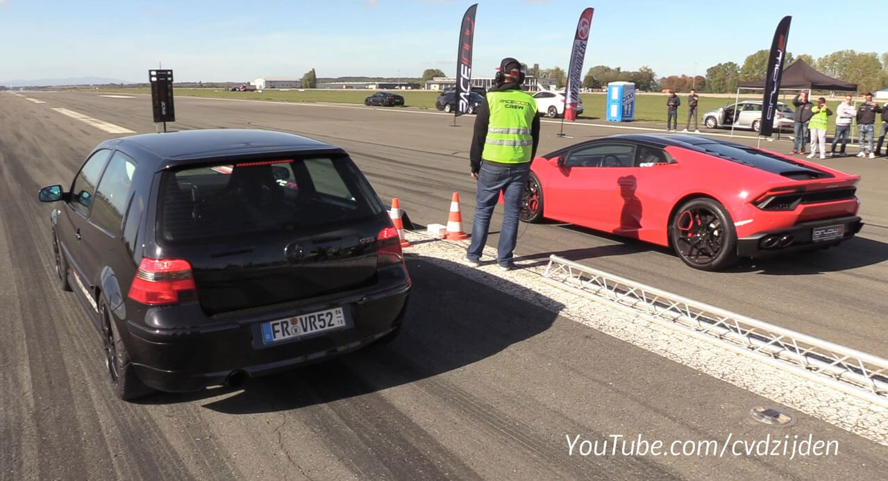 Sleeper VW Golf 4 Shows Lamborghini Huracan Who’s Boss | Carscoops