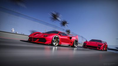 Legendary Ferrari F40 Reimagined Using Brand’s Current Styling Cues ...