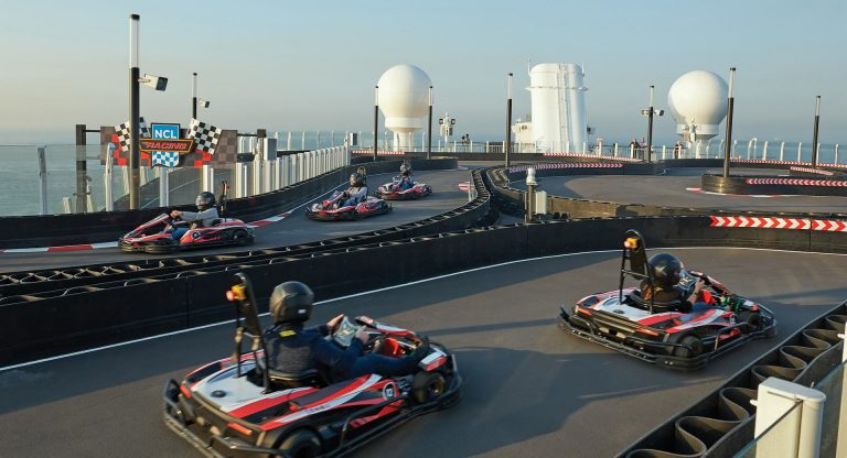 The ‘Norwegian Bliss’ Cruise Ship Features A Two-Level Go Kart Track ...