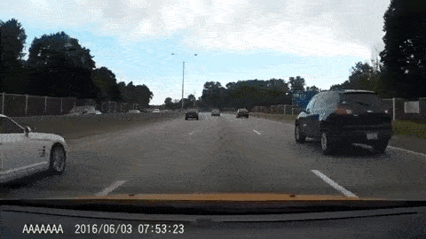 Chrysler Crossfire Cuts Across Two Lanes Of Traffic And Smashes Into A ...