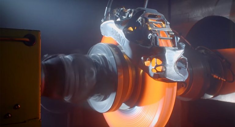 VW Puts Bugatti’s 3D-Printed Titanium Brake Caliper To The Test | Carscoops