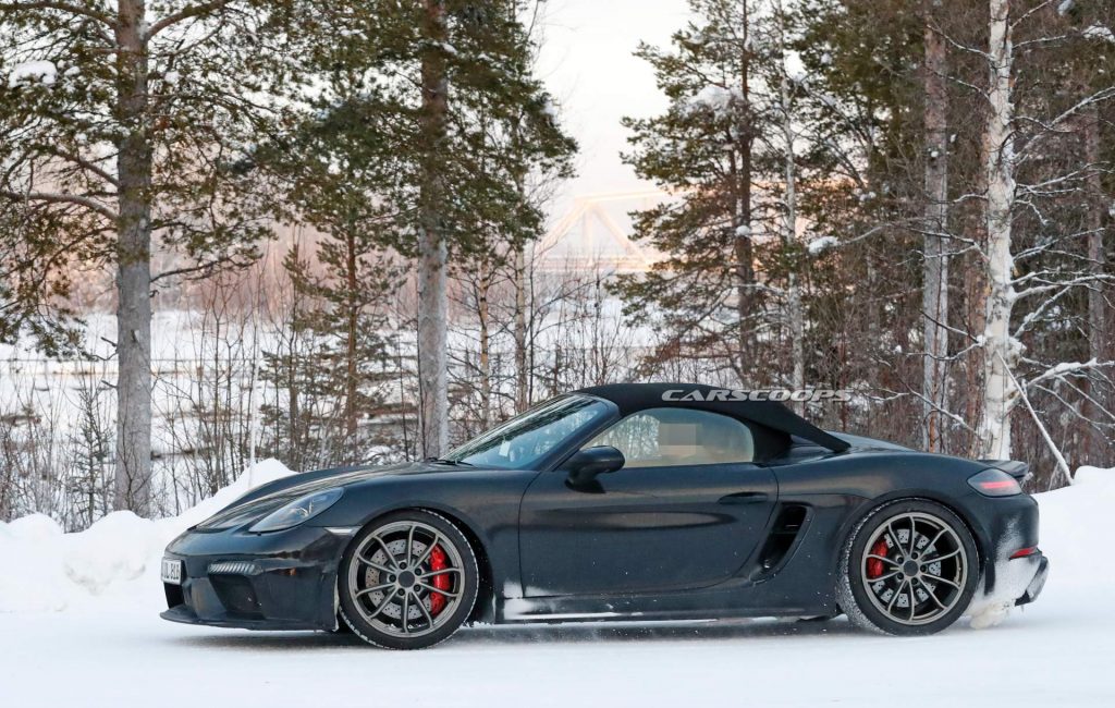 2019 Porsche 718 Boxster Spyder Enjoying The Snow As Debut Looms ...
