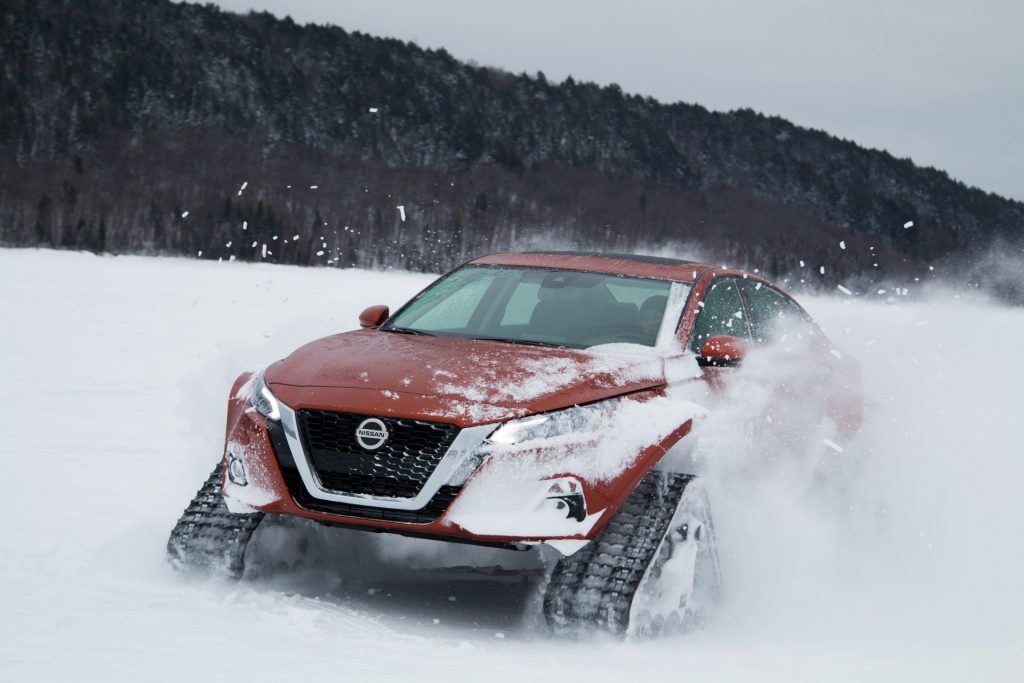 Nissan Celebrates The AWD Altima By Giving It Tracks | Carscoops