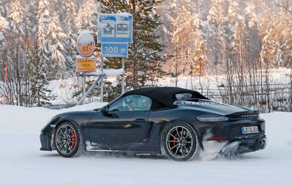 2019 Porsche 718 Boxster Spyder Enjoying The Snow As Debut Looms ...