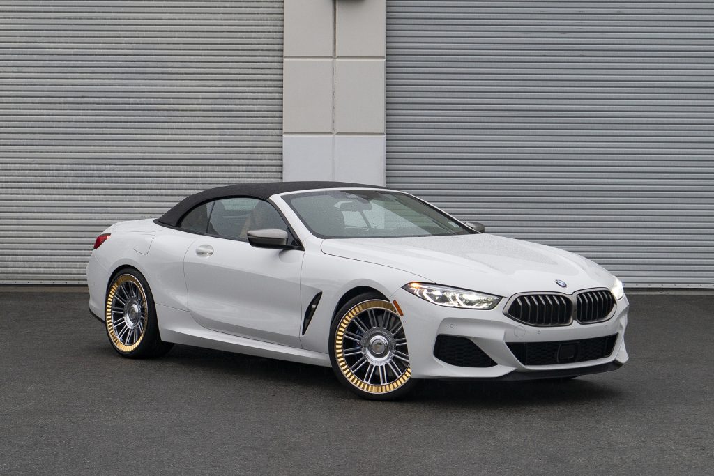 Yikes, New BMW 8-Series Looks Odd On Gold-Rimmed 24″ Custom Rims ...