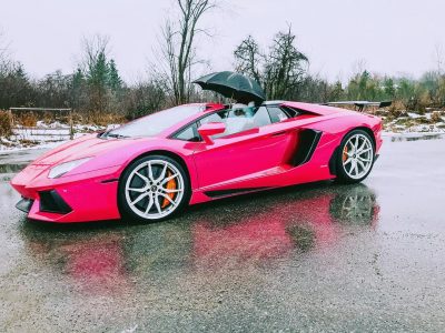 Chrome Pink Lambo Aventador Clocked At 104 Mph (168 Km/h) On Frigid ...