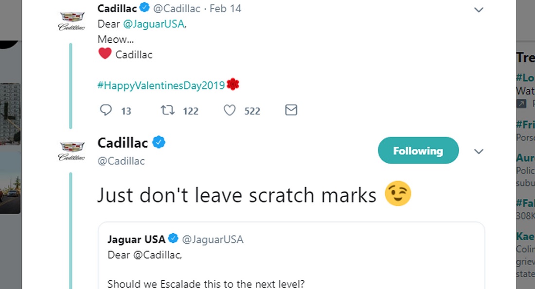 Cadillac Shows Its Flirtatious Side, Sends Racy Tweets To Rivals ...