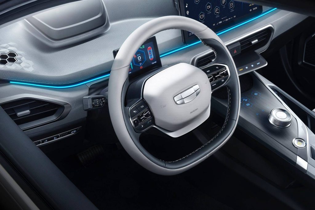 Geely GE11 Global EV Officially Previewed, Reveals High-Tech Interior ...