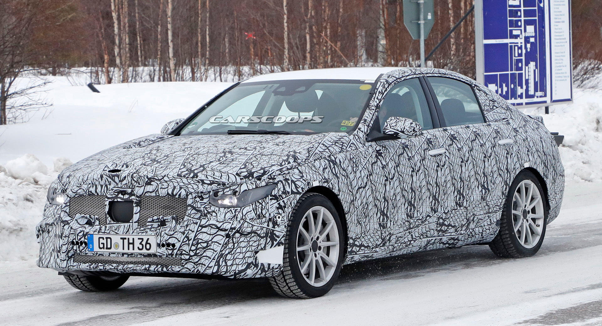 All-New Mercedes C-Class Caught Testing In PHEV Guise | Carscoops
