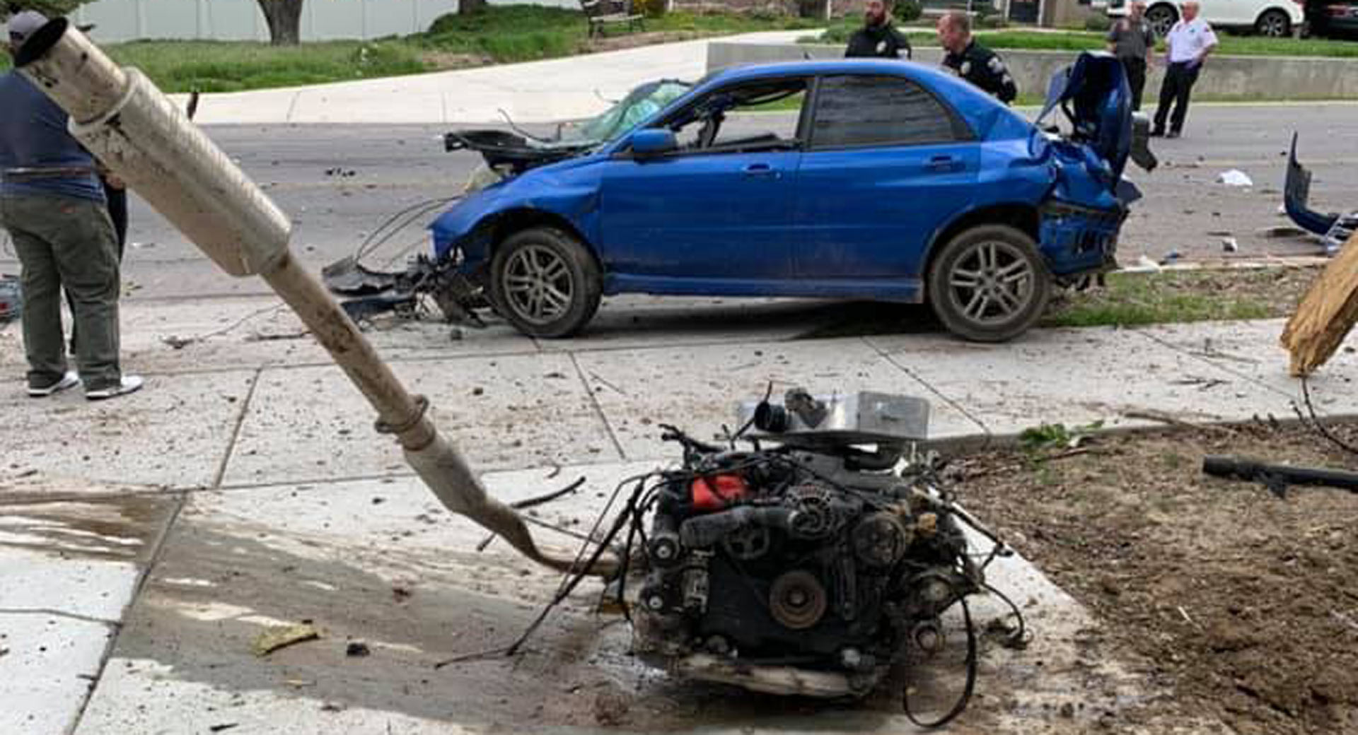 Subaru WRX Engine, Transmission AND Driver Get Ejected At Violent Crash ...