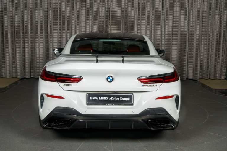 White BMW M850i Coupe Lives On A Wing And… Nothing Else, Really | Carscoops