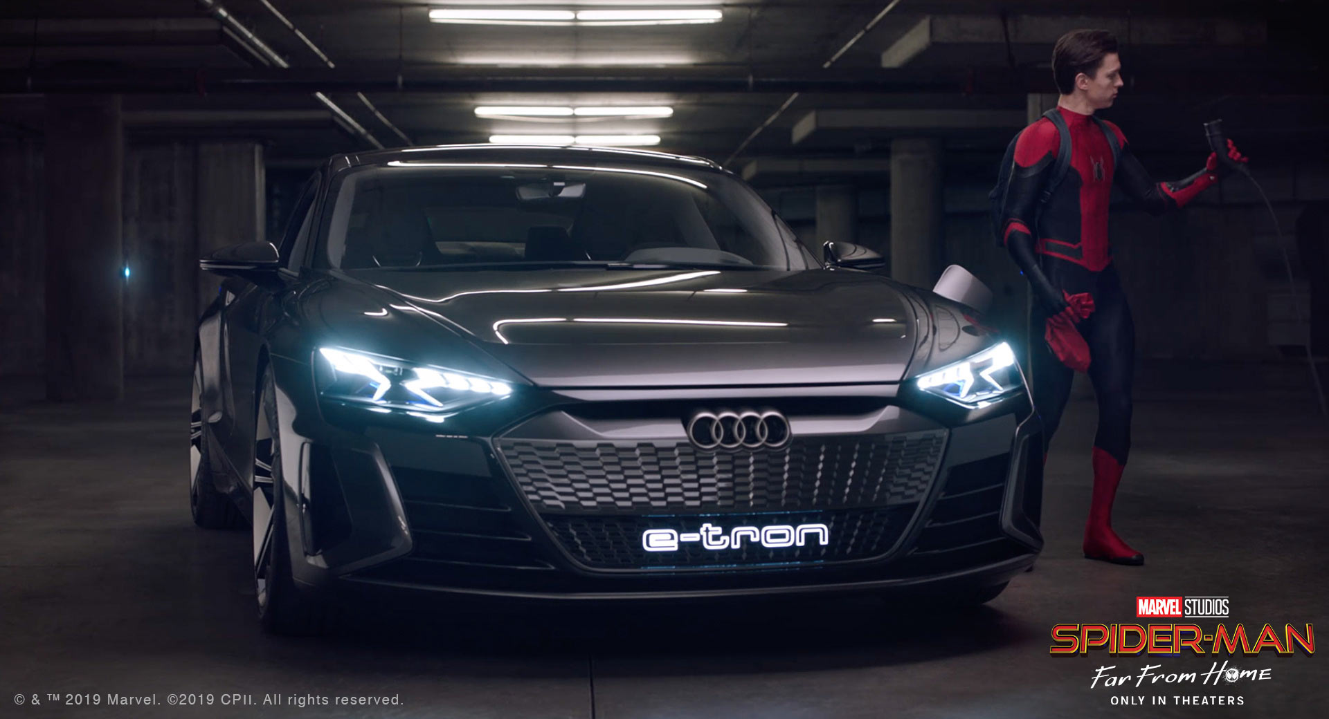Spiderman Goes Electric, Takes A Spin In The Audi E-tron GT | Carscoops