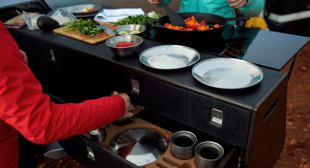 Rivian’s Innovative Slide-Out Kitchen Will Be Offered With R1T | Carscoops