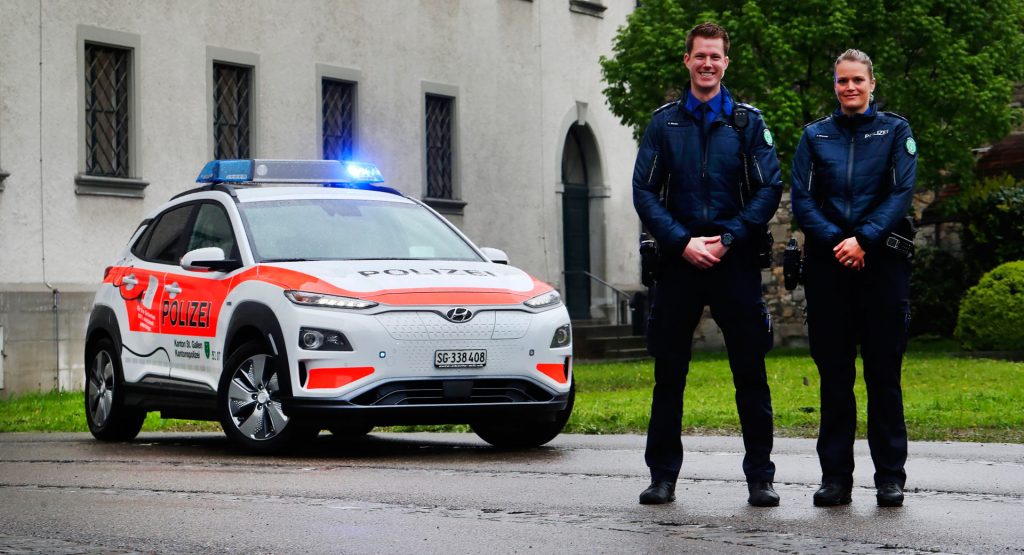 Swiss Police Take Delivery Of 13 Hyundai Kona Electric Models | Carscoops