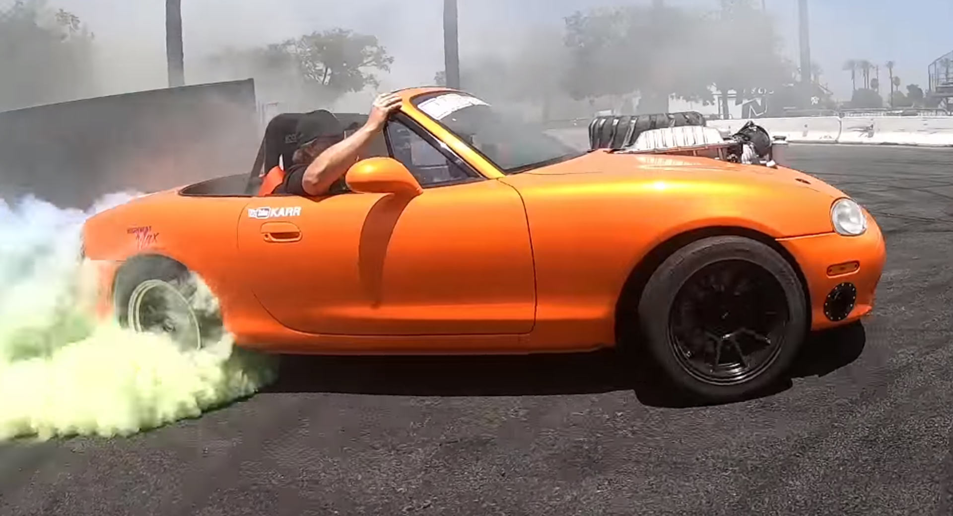 Hellcat-Powered Mazda Miata Does Burnouts In Sixth Gear Without ...