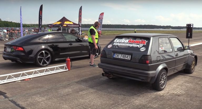 1980s VW Golf Bathed In Carbon Fiber With 730 HP Challenges Audi RS7 ...