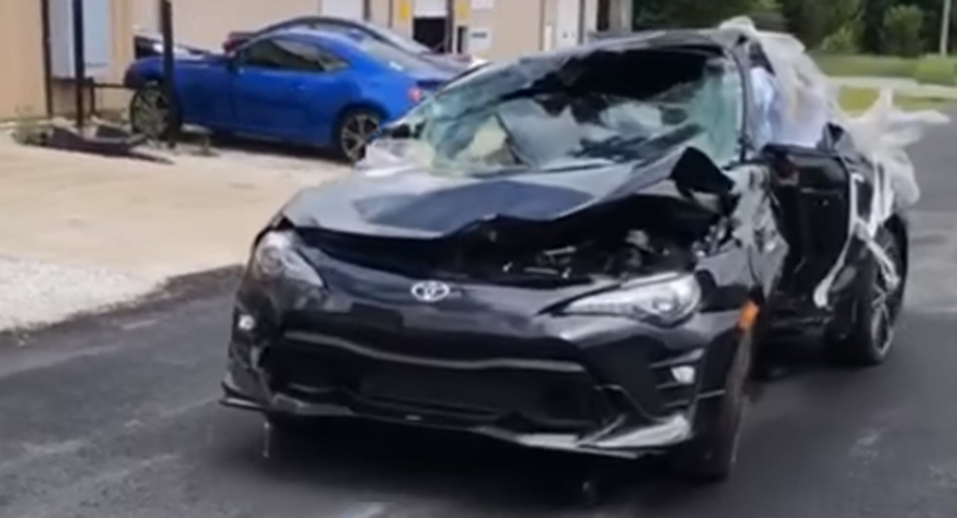 This Utterly Destroyed Toyota 86 Still Drives, Somehow | Carscoops