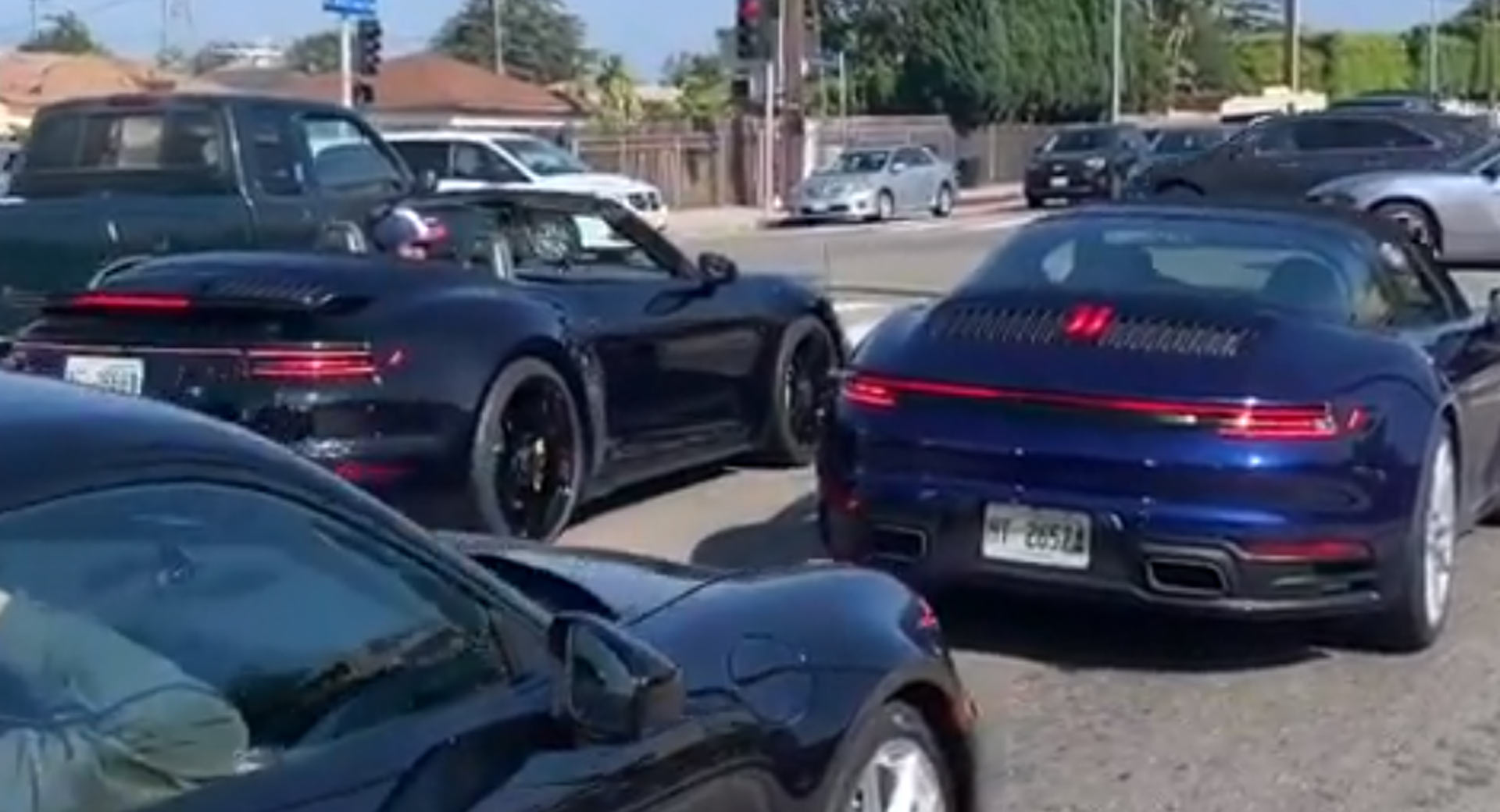 Undisguised Porsche 992-Gen 911 Targa Scooped In California | Carscoops