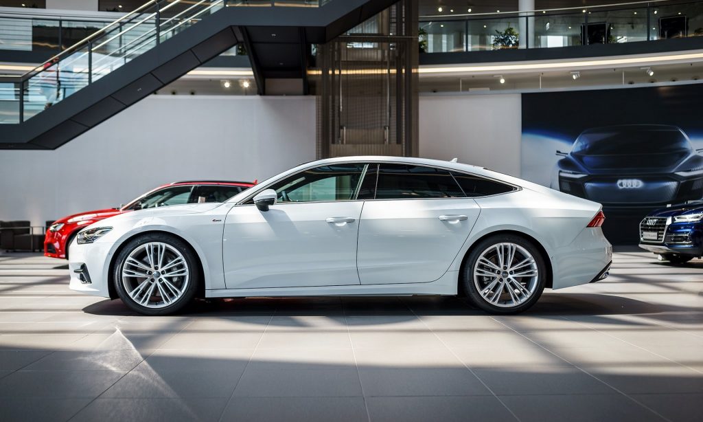 Glacier White Metallic Audi A7 Sportback Poses At The Forum | Carscoops