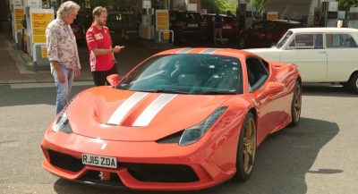 Sebastian Vettel Samples James May’s Ferrari 458 Speciale | Carscoops