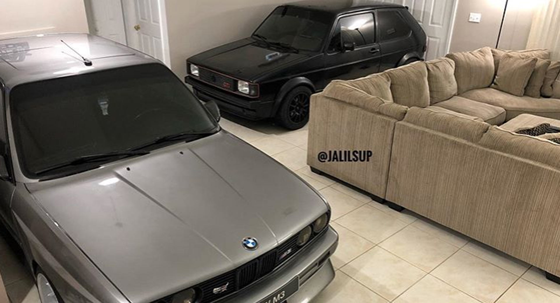 Petrolhead Parked E30 M3 And VW GTI In Living Room To Save Them From ...