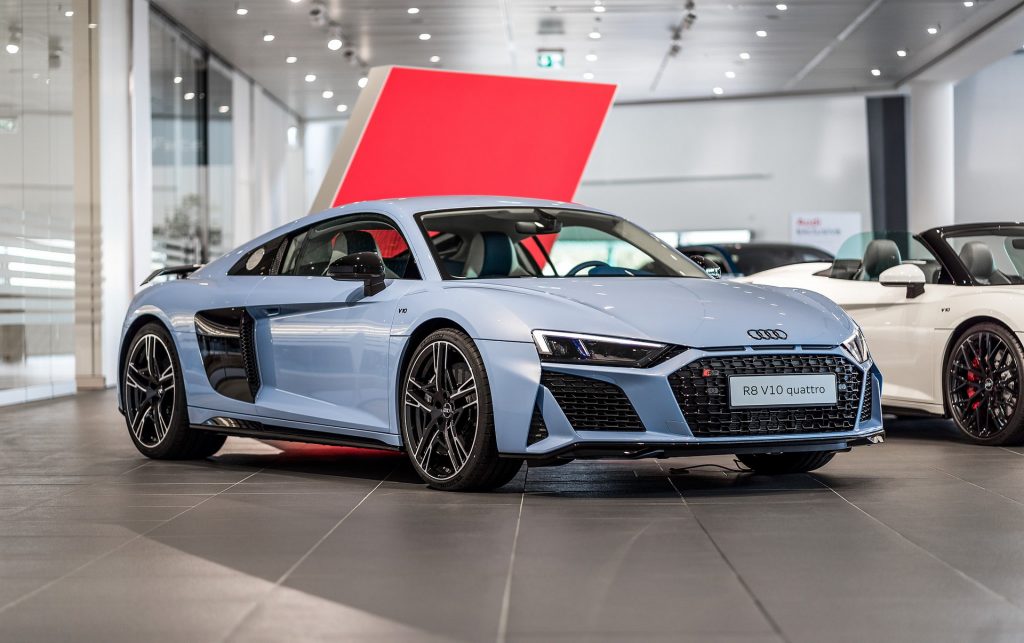 Blue Audi R8 Back