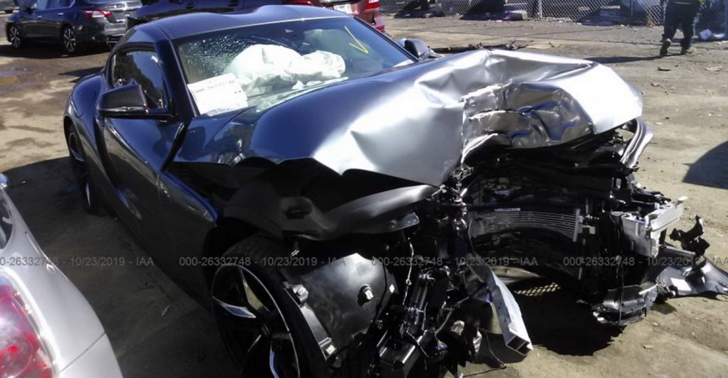 A Wrecked 2020 Toyota Supra Has Hit The Auction Lot With Smashed Front ...