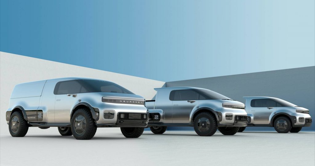 Neuron EV’s T/One Pickup And Torq Semi Truck Visibly Target Tesla ...