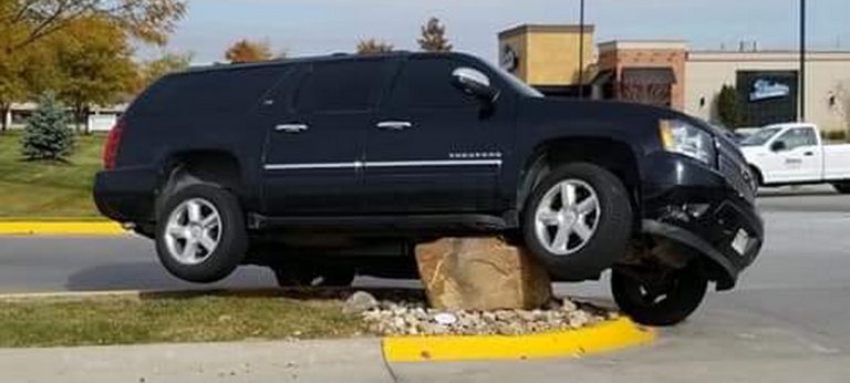 It’s Hard To Miss This Rock, Yet Drivers Keep Hitting It | Carscoops